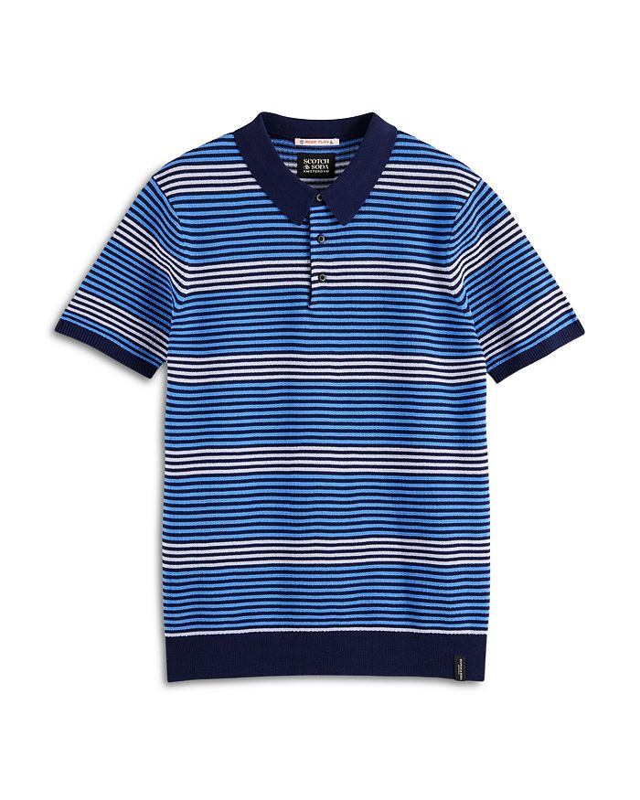 Scotch & Soda Structured Striped Knitted Polo | Bloomingdale's