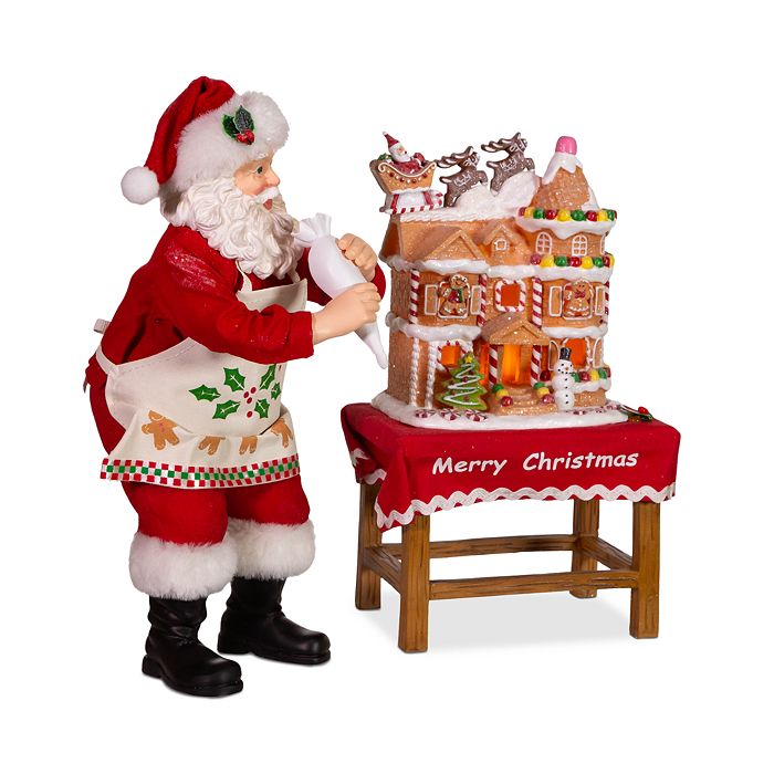 Kurt Adler LED Santa Gingerbread House | Bloomingdale's