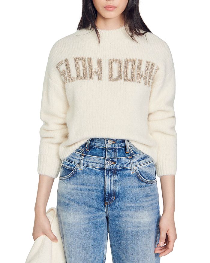 Sandro Slow Down Graphic Sweater | Bloomingdale's