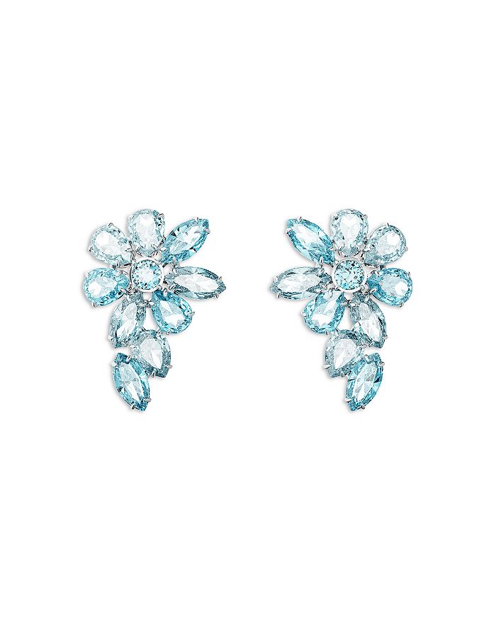 Swarovski Gema Blue Crystal Flower Drop Earrings | Bloomingdale's