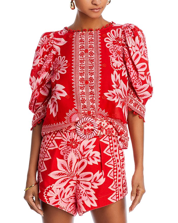 FARM Rio Flora Tapestry Blouse | Bloomingdale's