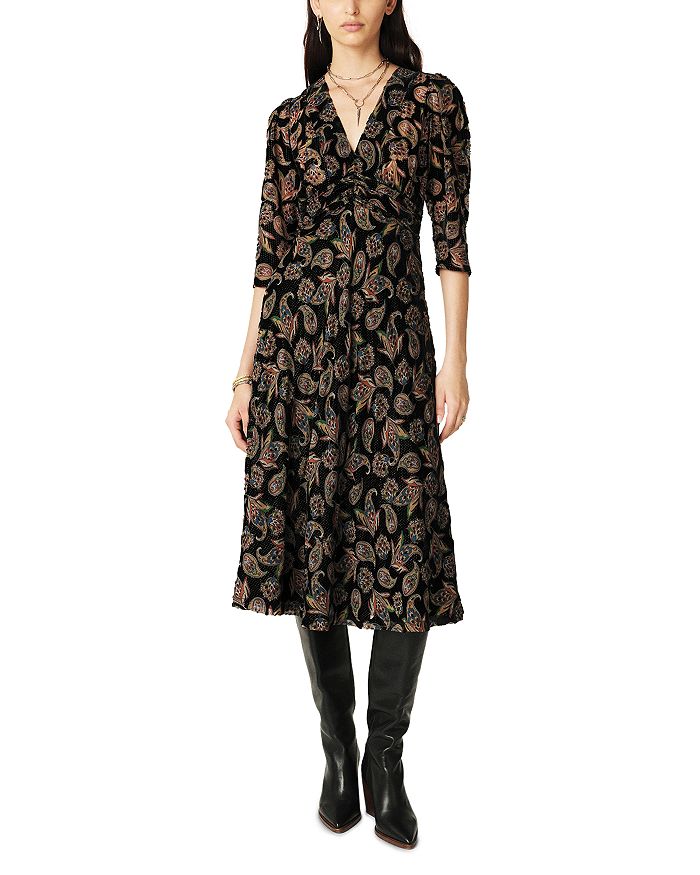 ba&sh Remy Paisley Midi Dress | Bloomingdale's