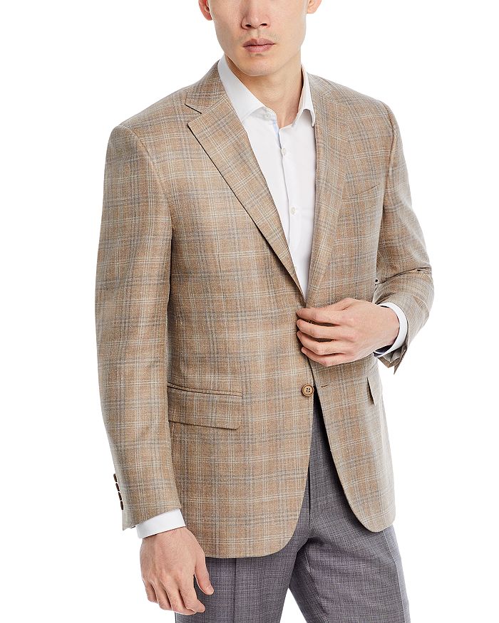 Canali Siena Plaid Regular Fit Sport Coat | Bloomingdale's