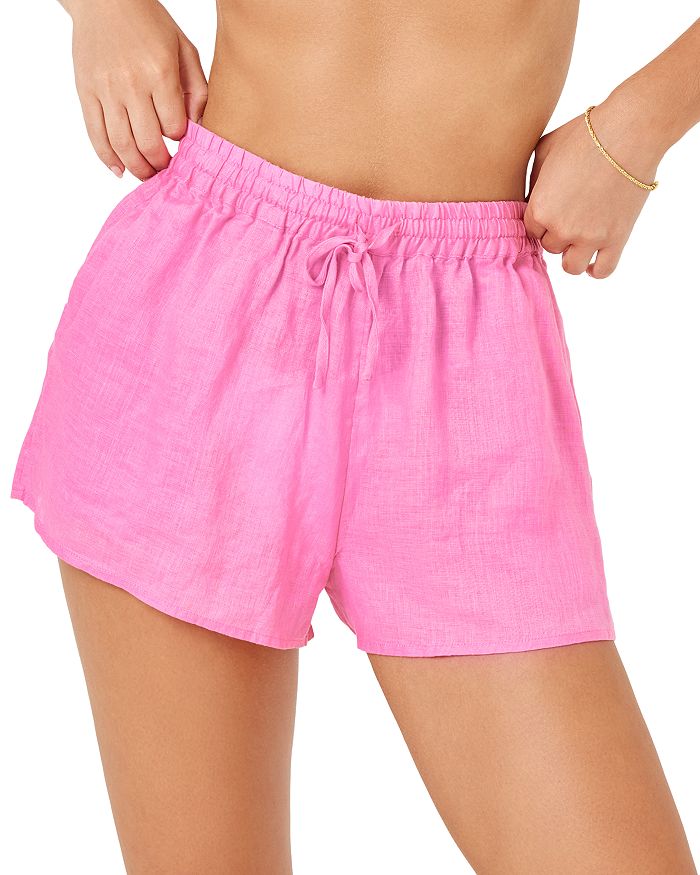 L*Space L*Rio Linen Cover Up Shorts | Bloomingdale's