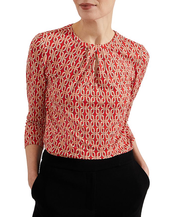HOBBS LONDON Julia Printed Top | Bloomingdale's