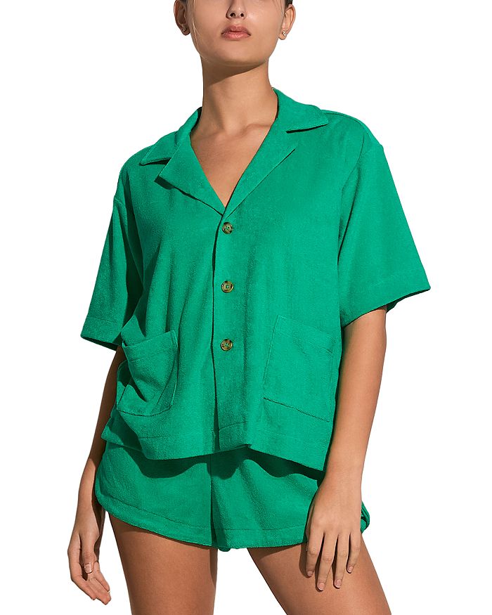 Elan Button Front Cover Up Shirt | Bloomingdale's