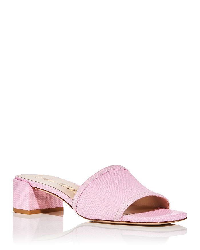 Stuart Weitzman Women's Cayman 35 Block Slide Sandals | Bloomingdale's