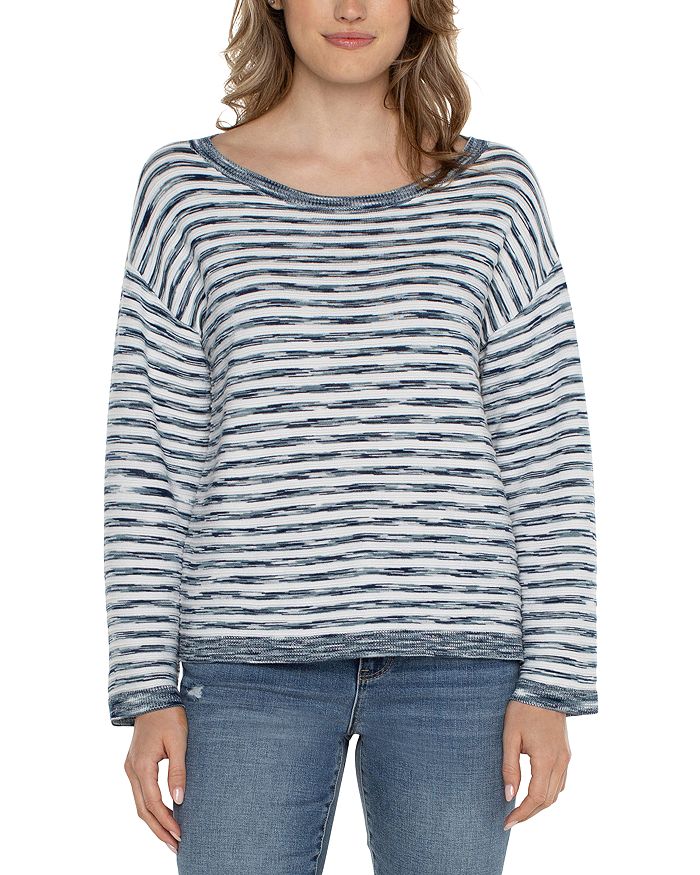 Liverpool Los Angeles Boxy Cropped Sweater | Bloomingdale's