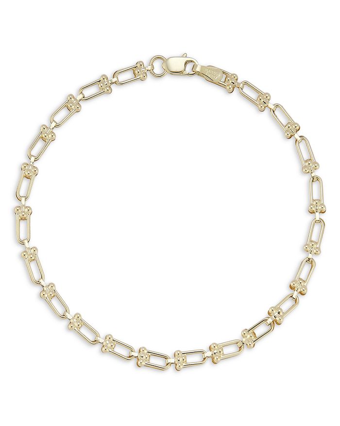 Moon & Meadow 14K Yellow Gold Stirrup Link Chain Bracelet | Bloomingdale's