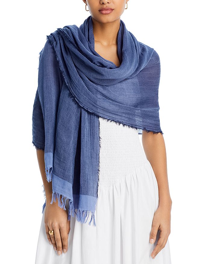 Vince Cotton Border Stripe Scarf | Bloomingdale's