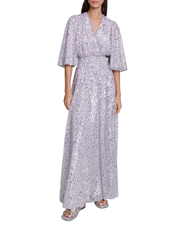 Maje Riprata Sequined Maxi Dress | Bloomingdale's
