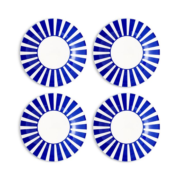Spode Blue Italian Steccato Bold Stripe Tidbit Plates, Set of 4 ...