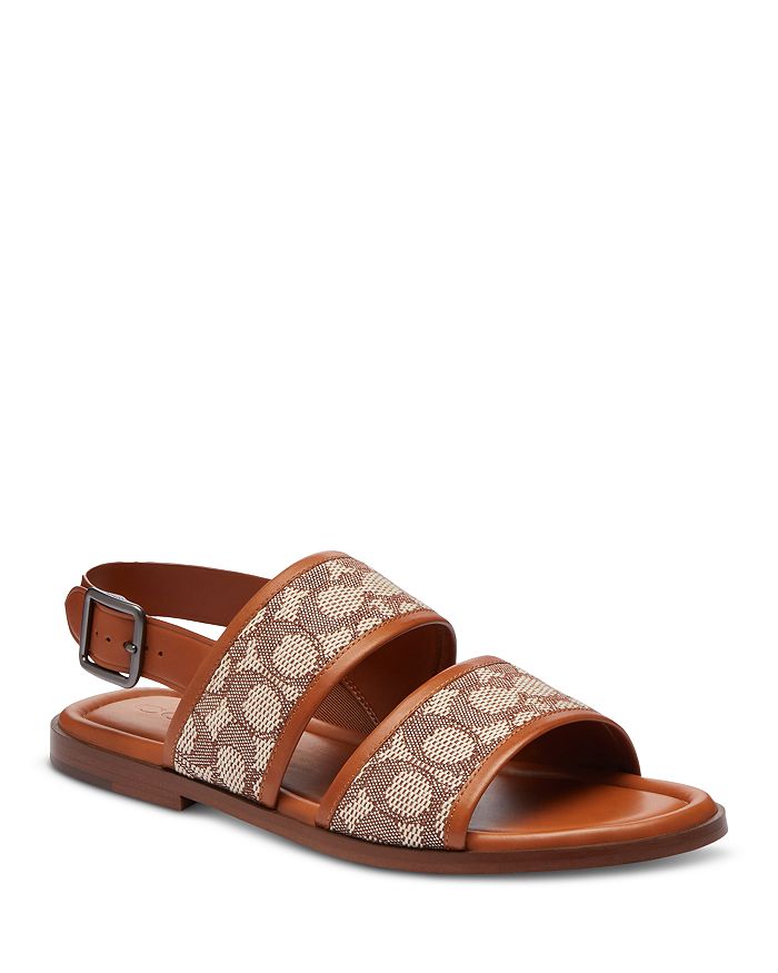 COACH Julian Signature Jacquard Two Strap Sandals | Bloomingdale's