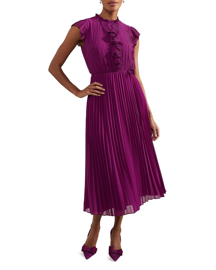 HOBBS LONDON Addison Pleated Midi Dress | Bloomingdale's