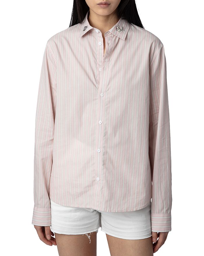 Zadig & Voltaire Sydna Raye Cool Cat Cotton Shirt | Bloomingdale's