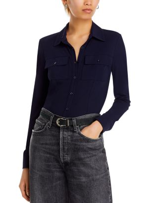 FRAME Jersey Button Up Shirt | Bloomingdale's