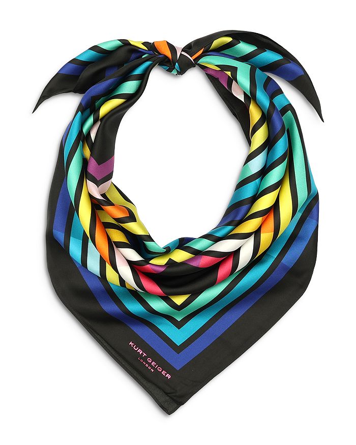 KURT GEIGER LONDON Abstract Large Square Silk Bandana | Bloomingdale's