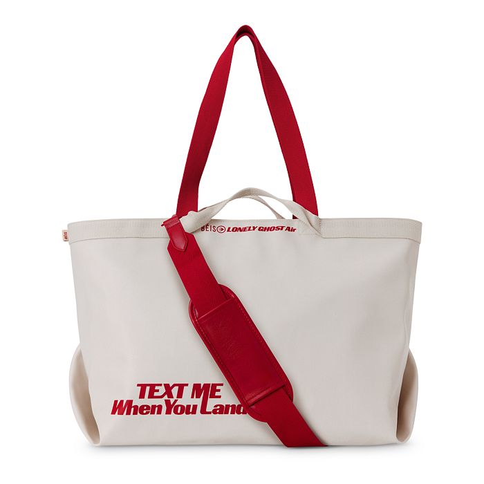 BÉIS x Lonely Ghost The Travel Tote in Ghost White | Bloomingdale's