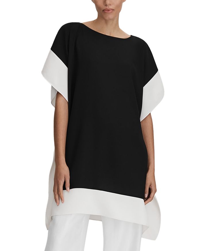 REISS Alani Colorblocked Tunic Top | Bloomingdale's