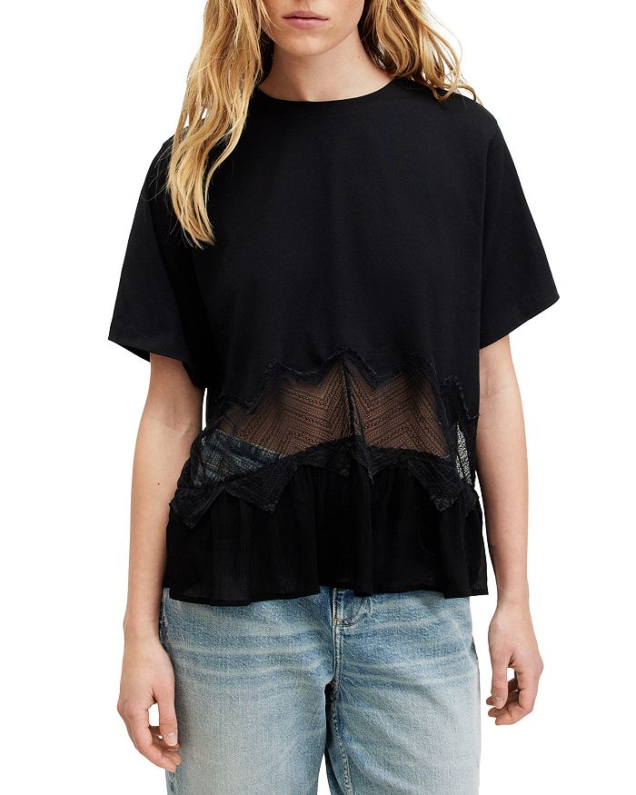 ALLSAINTS Gracie Mesh Tee | Bloomingdale's