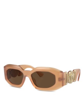 Versace Geometric Sunglasses, 53mm | Bloomingdale's