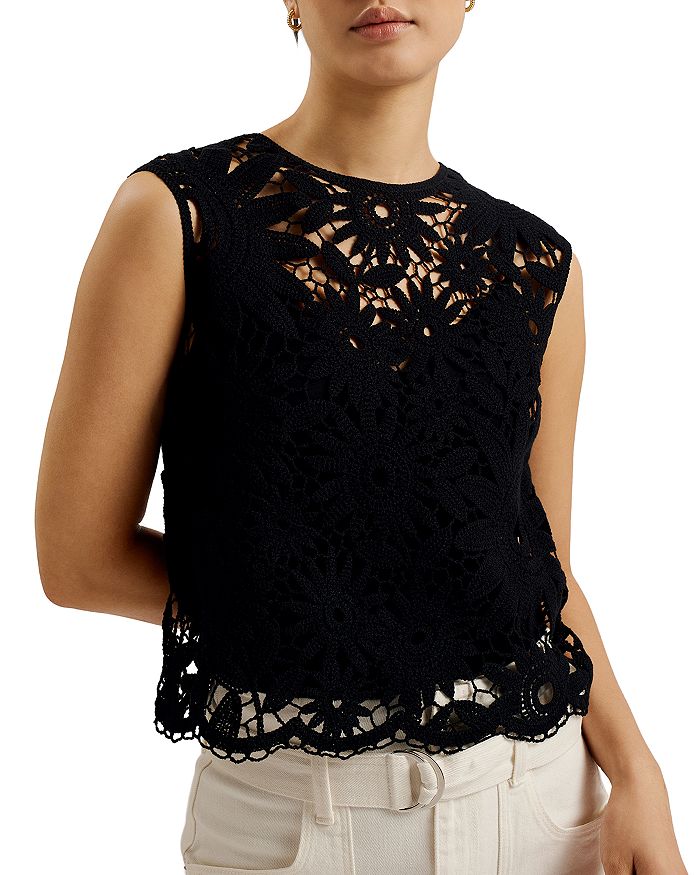 Ted Baker Crochet Knit Top | Bloomingdale's