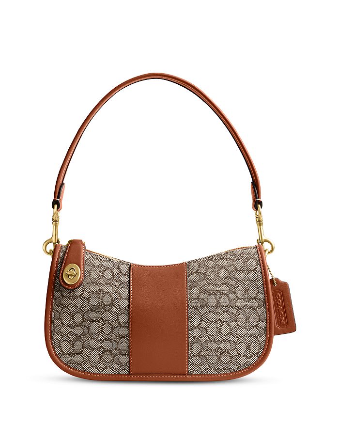 COACH Swinger in Micro Signature Jacquard Shoulder Bag | Bloomingdale's