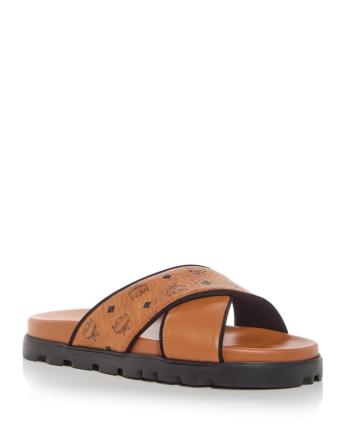 MCM Women's Visetos Criss Cross Slide Sandals | Bloomingdale's