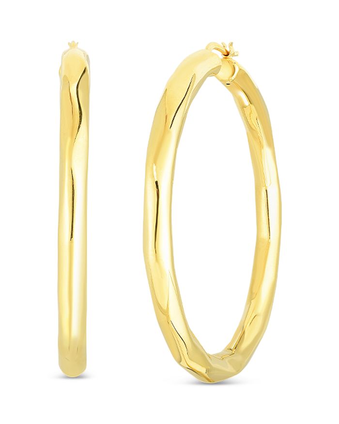 Roberto Coin 18K Yellow Gold Bold Gold Oro Classic Large Hoop Earrings ...