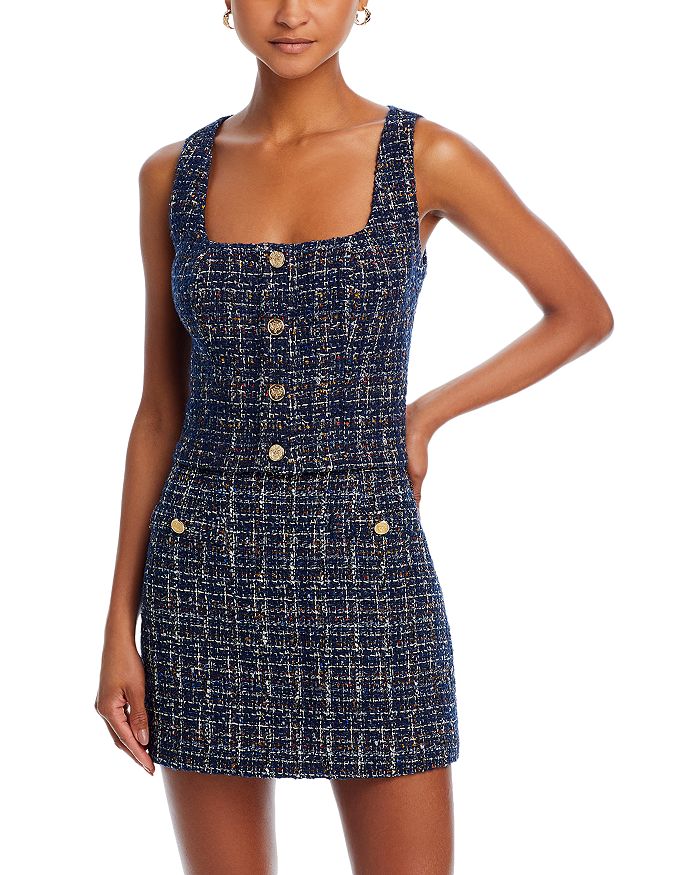 AQUA Tweed Sleeveless Top - Exclusive | Bloomingdale's