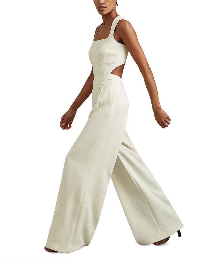REISS Dion Cutout Wide Leg Jumpsuit | Bloomingdale's