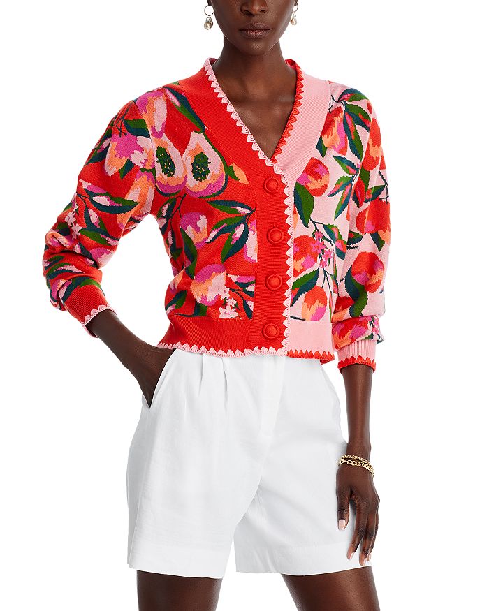 FARM Rio Mixed Papaya Knit Cardigan | Bloomingdale's