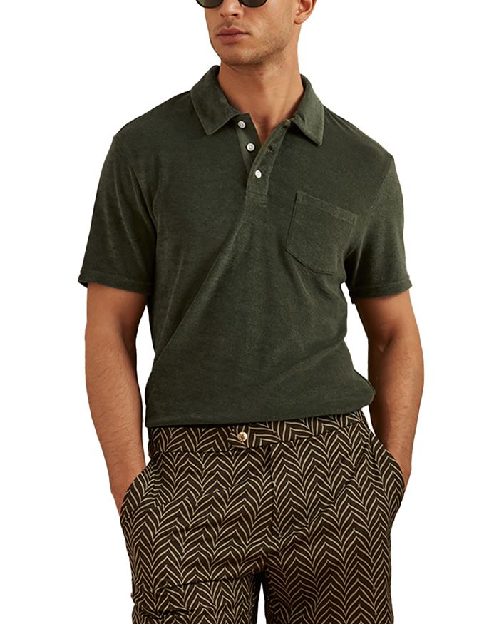 REISS Rainer Terry Polo Shirt | Bloomingdale's