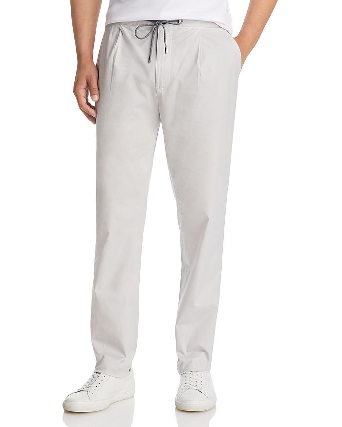 Michael Kors Cotton Stretch Regular Fit Pleated Pants | Bloomingdale's