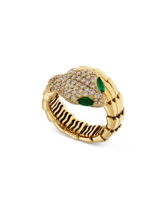 Crivelli 18K Yellow Gold Serpent Diamond & Emerald Ring - Exclusive ...