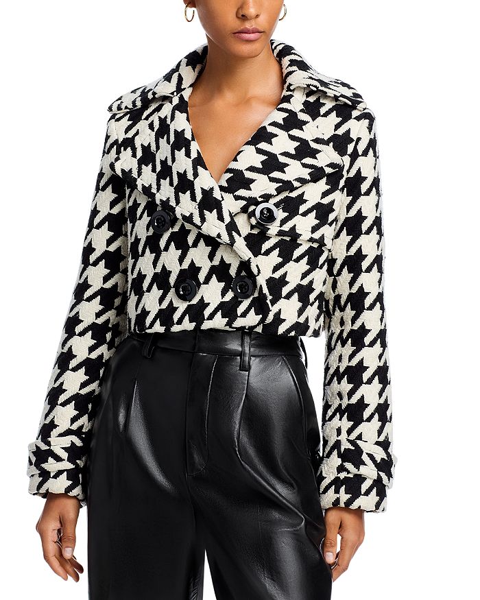 TOCCIN Ally Cropped Houndstooth Jacket | Bloomingdale's