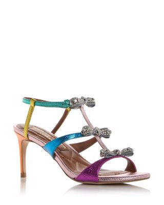 KURT GEIGER LONDON Women's Pierra Mini Bow Embellished Strappy Sandals | Bloomingdale's