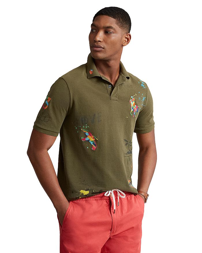 Polo Ralph Lauren Classic Fit Peace & Love Embroidered Polo Shirt ...