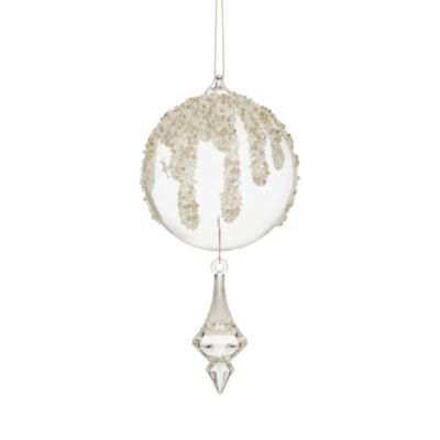 Bloomingdale's Glass Dangling Snow Crystal Ornament - Exclusive ...