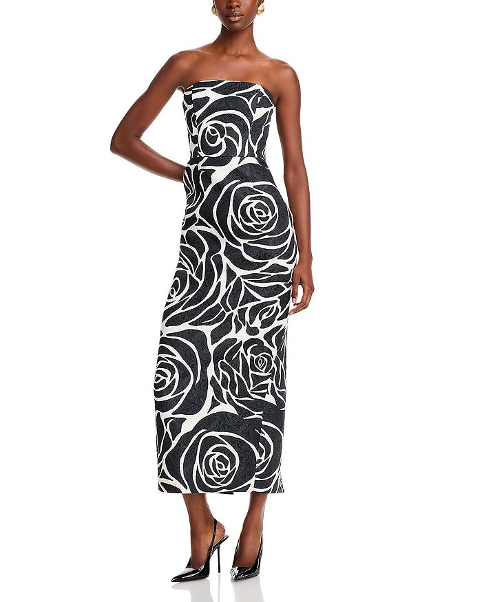 MILLY Orion Rose Jacquard Dress | Bloomingdale's