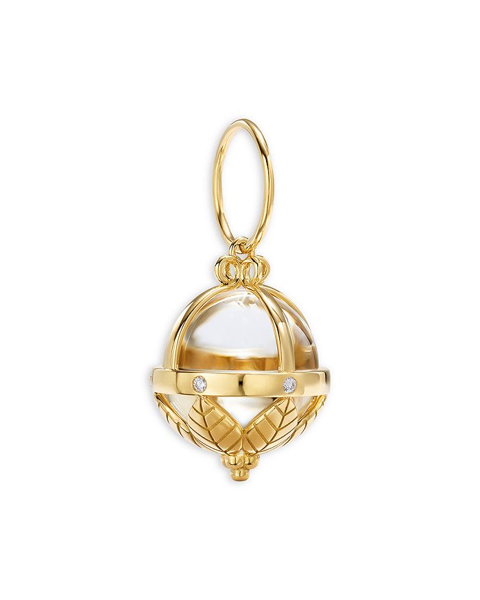 Temple St. Clair 18K Yellow Gold FJ Crystal & Diamond Amulet Pendant ...