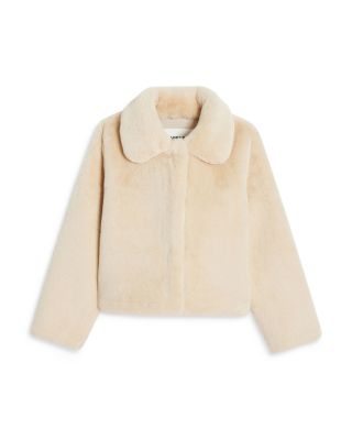 Click here for Apparis Girls Elis Short Faux Fur Coat - Little Ki... prices