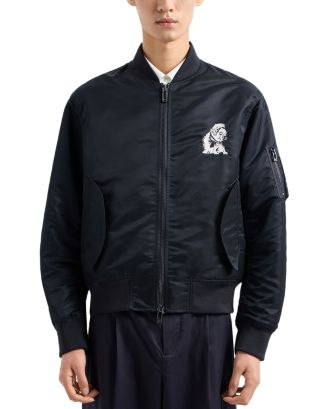 Emporio Armani Shiny Nylon Bomber Jacket | Bloomingdale's Men