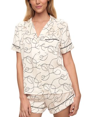 Click here for Eberjey Inez Printed Washable Silk Short Pajama Se... prices