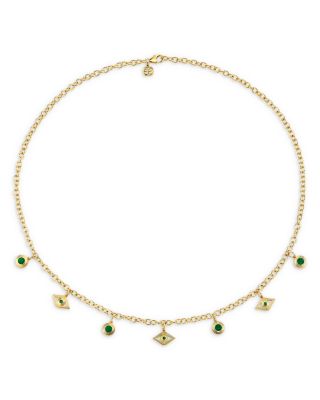 Click here for Sydney Evan 14K Yellow Gold Emerald Evil Eye & Bez... prices