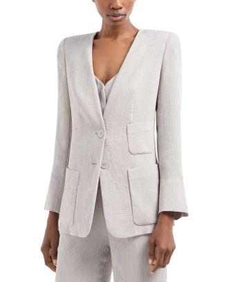 Emporio Armani Collarless Blazer | Bloomingdale's