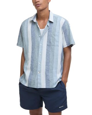 Barbour Portwell Regular Fit Linen Blend Short Sleeve Shirt
