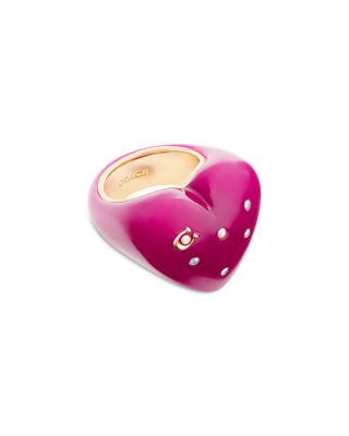 COACH Vintage Charms Signature Heart Cocktail Ring | Bloomingdale's