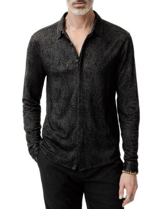 John Varvatos Carrilho Textured Linen Shirt | Bloomingdale's