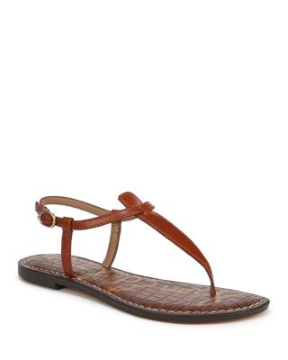 Sam Edelman Women's Gigi Thong Flat Sandals In Kona Brown | ModeSens